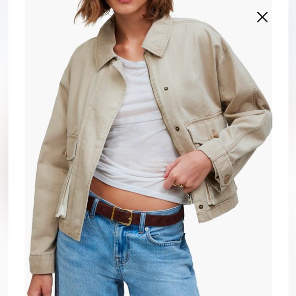 Madewell | Jackets & Coats | Madewell Woolf Crop Cargo Jacket M | Poshmark